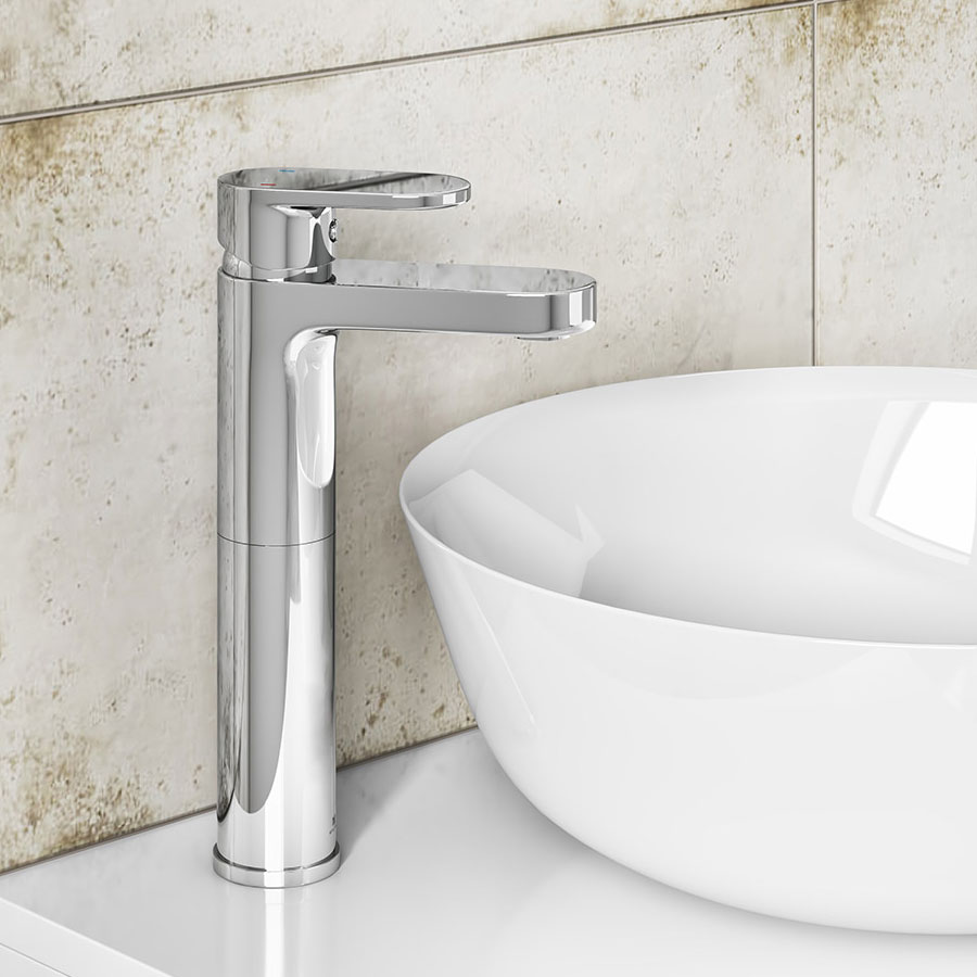 Dakota Chrome Tall Basin Mixer - KE Plumbing Supplies